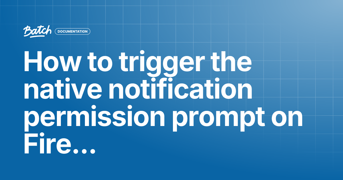 How to trigger the native notification permission prompt on Firefox and ...