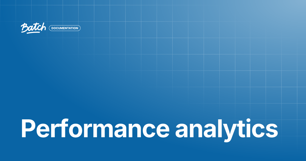 Performance Analytics Batch Documentation
